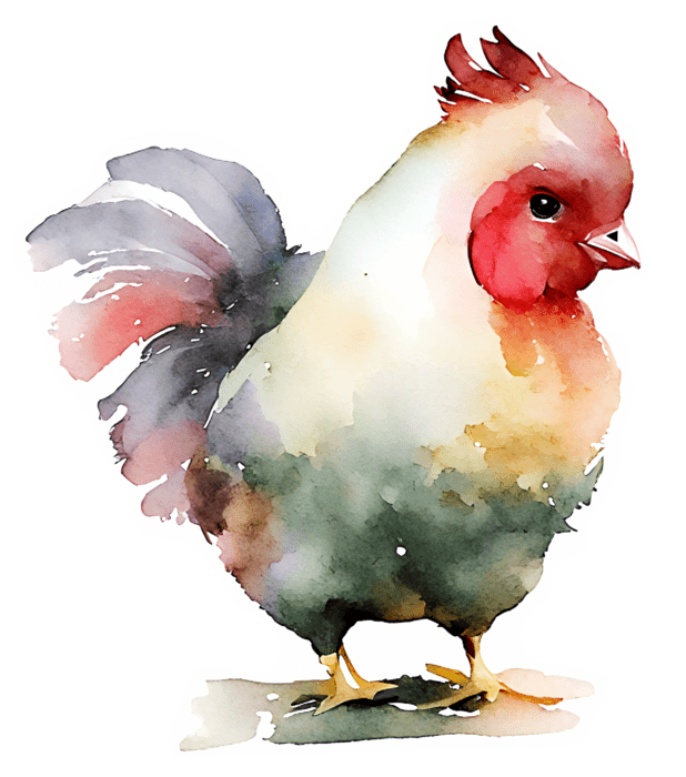 Watercolor Chicken PNGs for Free Download