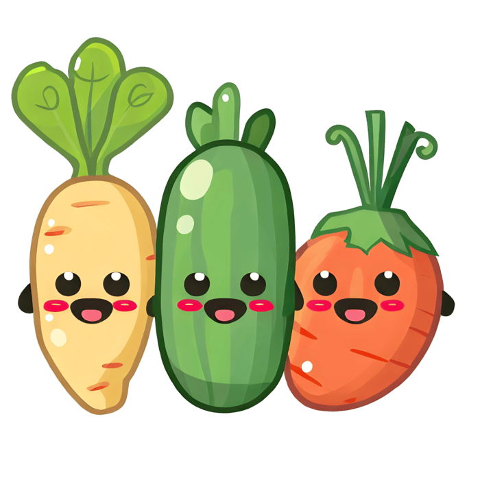 Vegetables Cartoon PNGs for Free Download