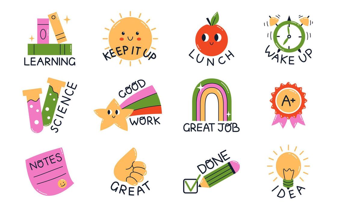 Motivational Stickers Vector Art, Icons, and Graphics for Free Download