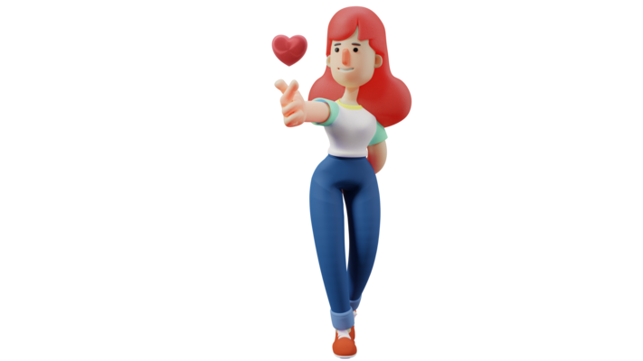 3d Cartoon Character Woman Pngs For Free Download