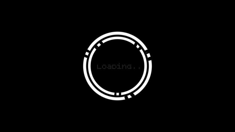 4k Loading Circle Black Lines On White Background Stock Black And