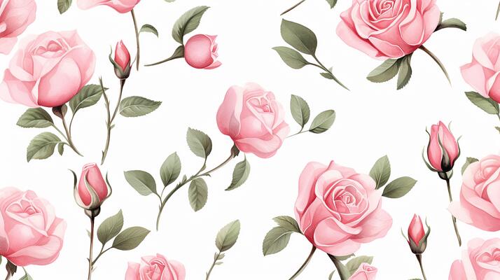 Watercolor Rose Pattern Stock Photos, Images and Backgrounds for Free ...