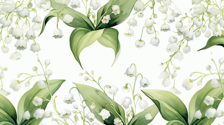 Lily Of The Valley Watercolor Stock Photos, Images and Backgrounds for ...