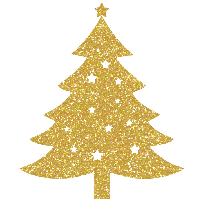 Gold Christmas Tree PNGs for Free Download