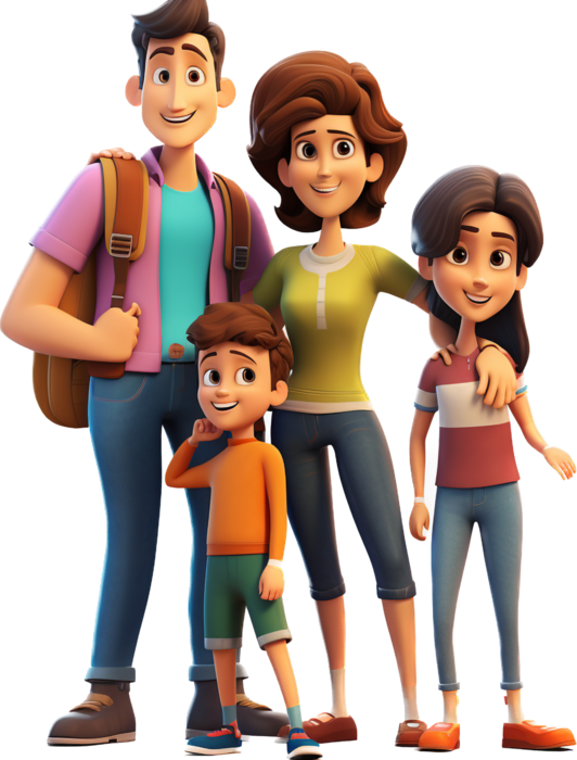 Family 3d PNGs for Free Download
