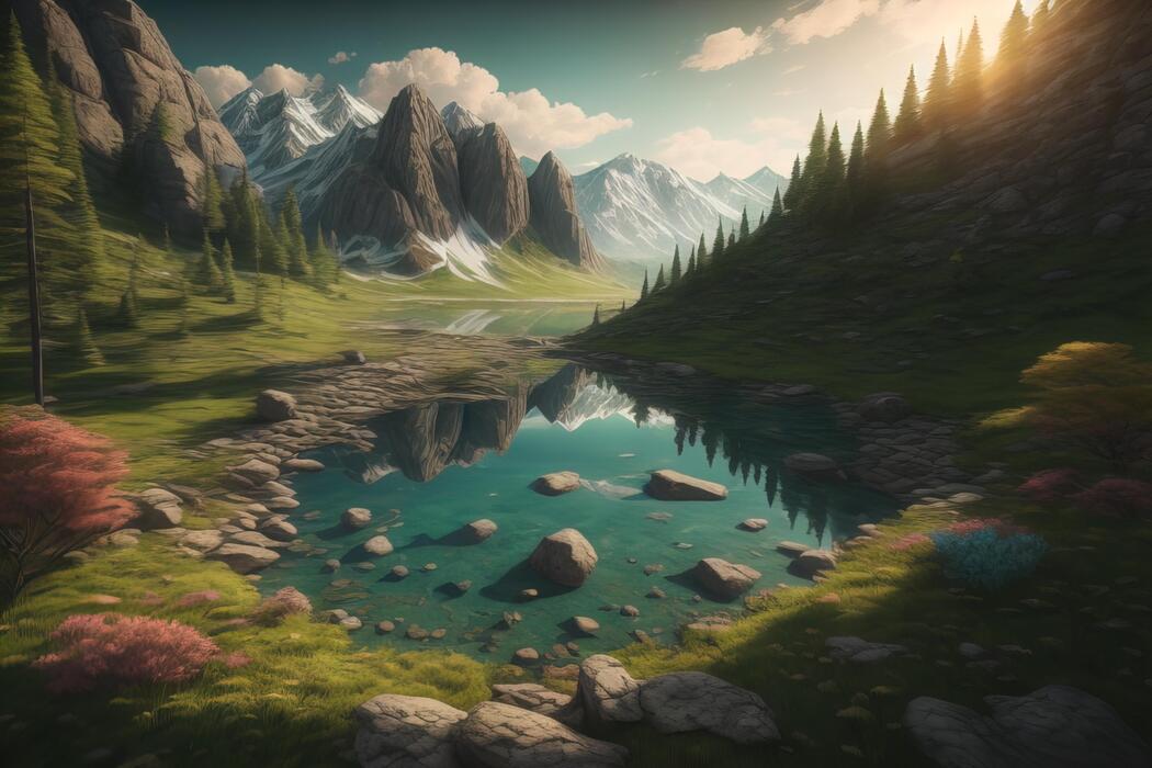 Hand Drawn Landscape Stock Photos, Images and Backgrounds for Free Download