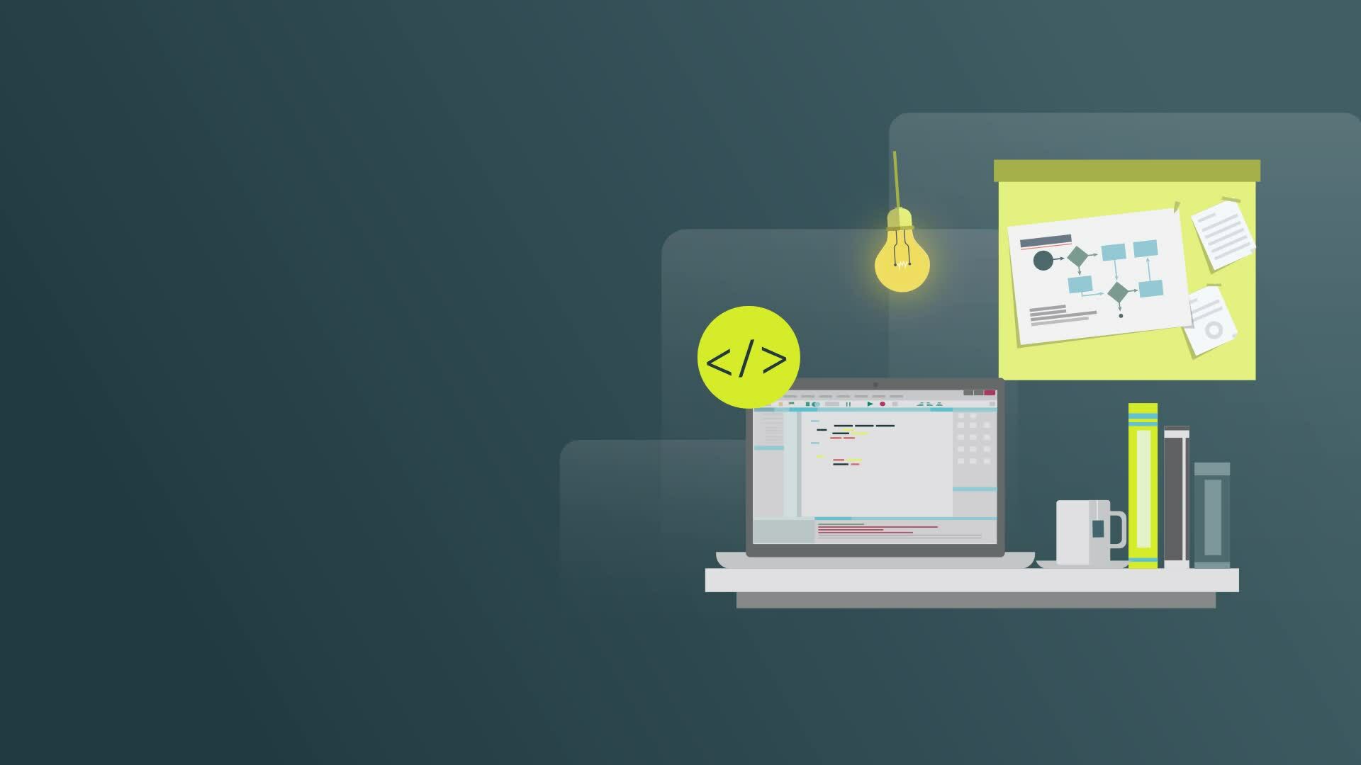 Technology background with abstract digital code motion. Software ...