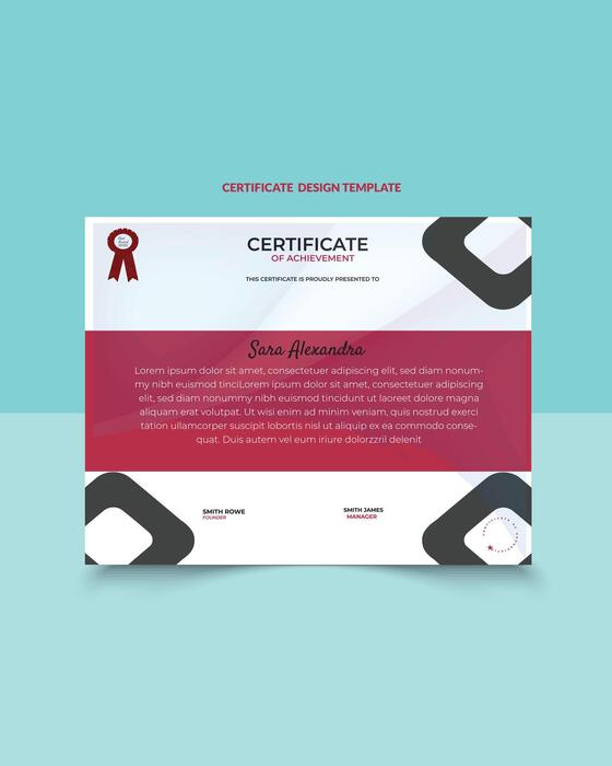 Computer Certificate Template Vector Art, Icons, and Graphics for Free ...