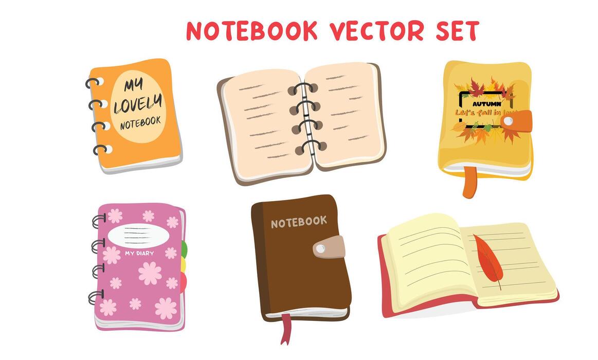 Cute Notebook Vector Art, Icons, and Graphics for Free Download