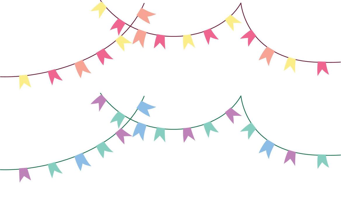 Bunting Border Vector Art, Icons, and Graphics for Free Download