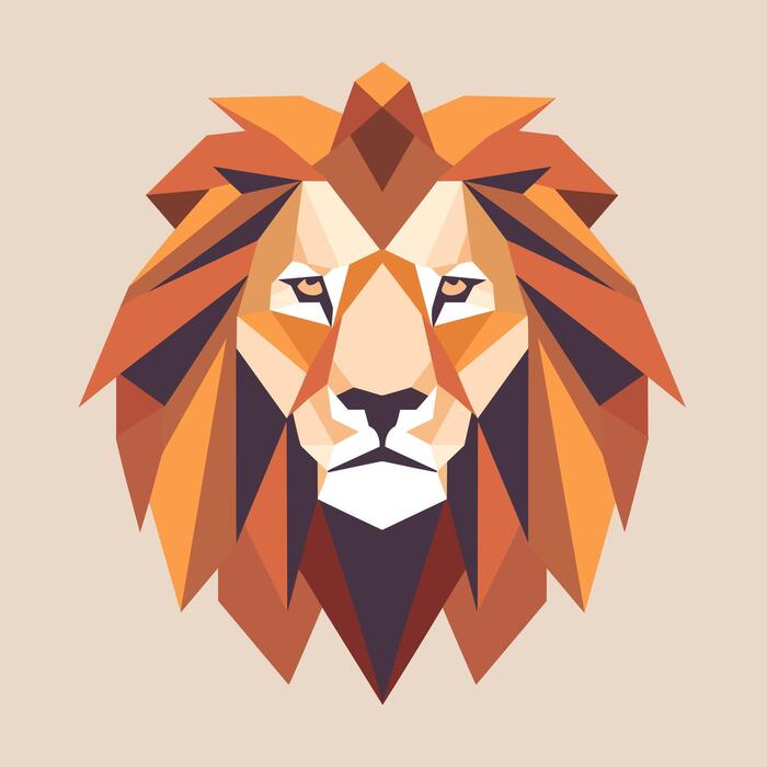 Geometric Lion Vector Art, Icons, and Graphics for Free Download