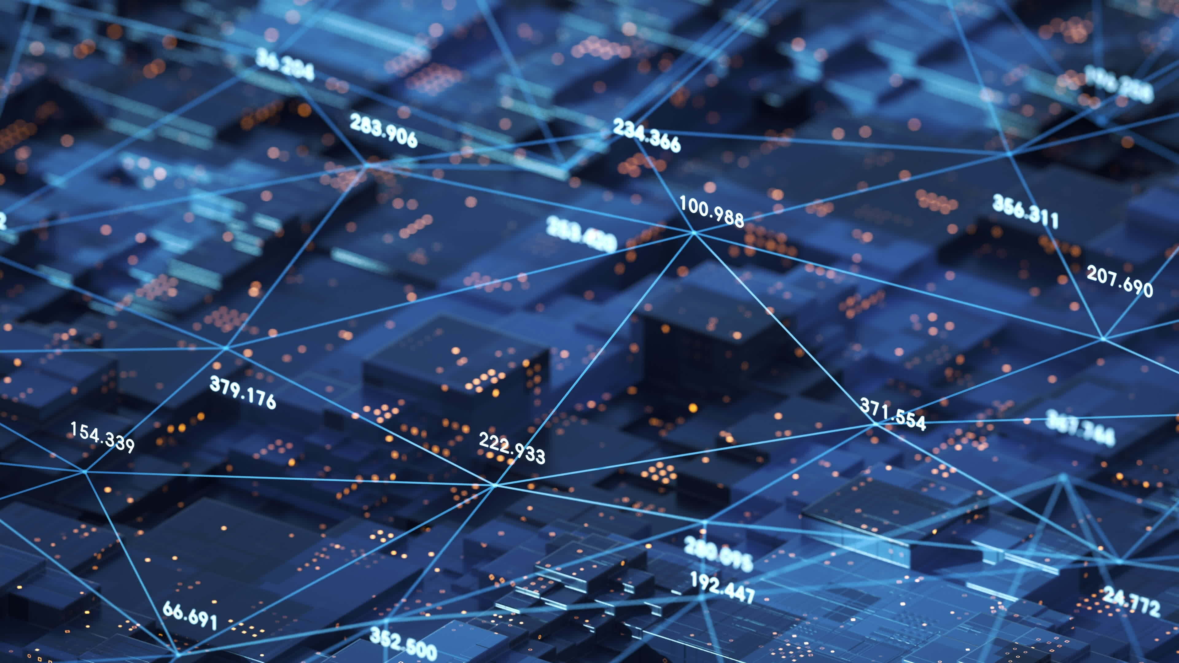 Big data and data nodes, 3d rendering. 27706440 Stock Video at Vecteezy