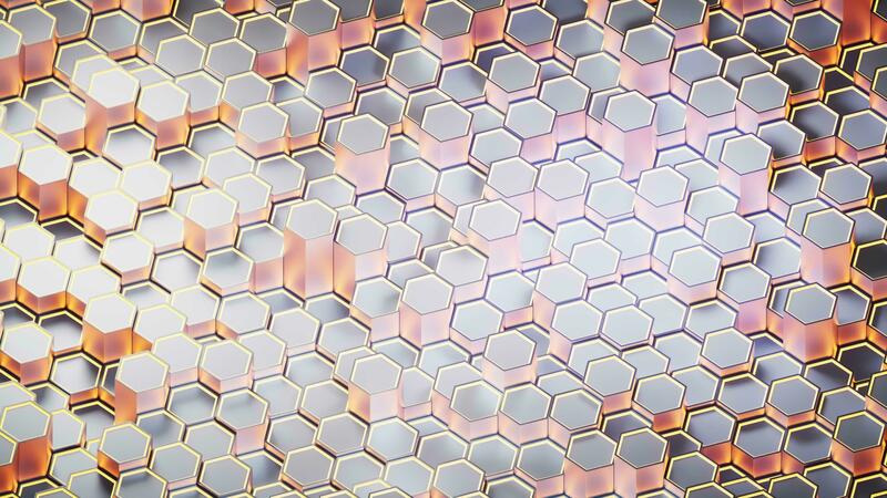 Metallic hexagon material background, 3d rendering. 27710390 Stock Video at Vecteezy