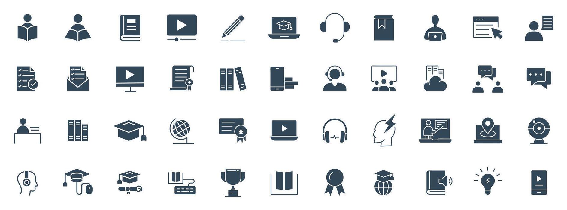 Learning Icon Set Vector Art, Icons, and Graphics for Free Download