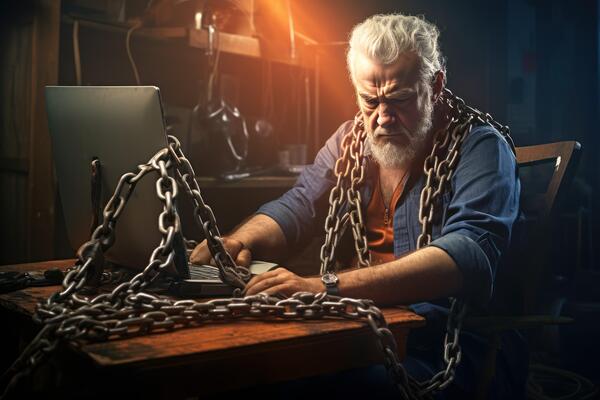 Old Man Computer Stock Photos, Images and Backgrounds for Free Download