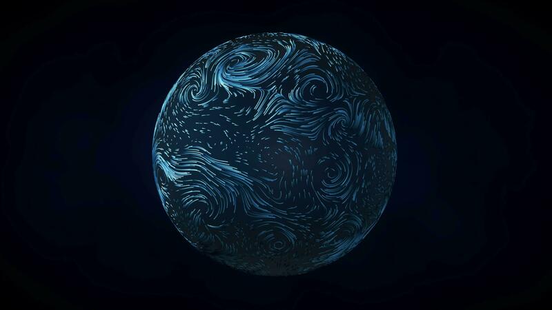 Wave Pattern With Flowing Curl Lines 3d Rendering 27740176 Stock