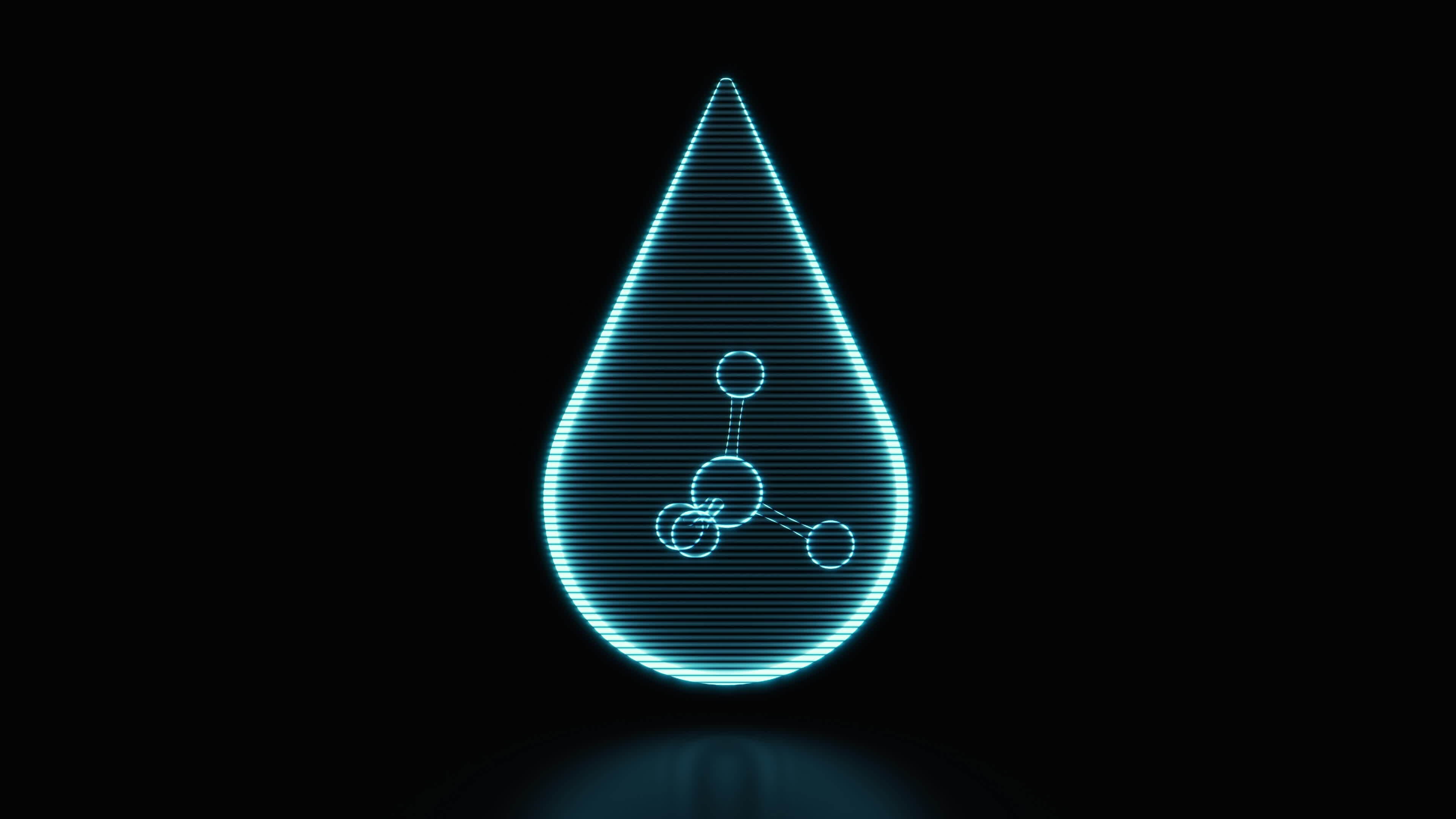 Holographic Image Of Molecule Loop Rotation 3d Rendering 27740182
