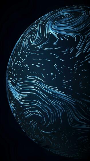 Wave Pattern With Flowing Curl Lines 3d Rendering 27740200 Stock