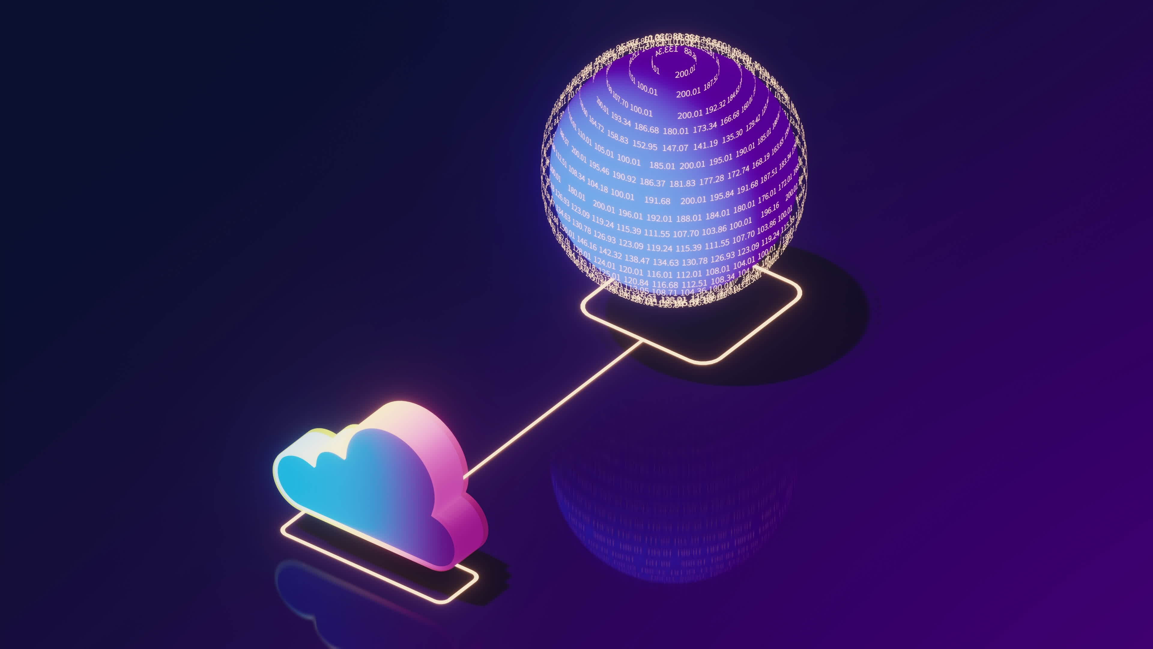 Cloud computing conceptual illustration, 3d rendering. 27740202 Stock ...