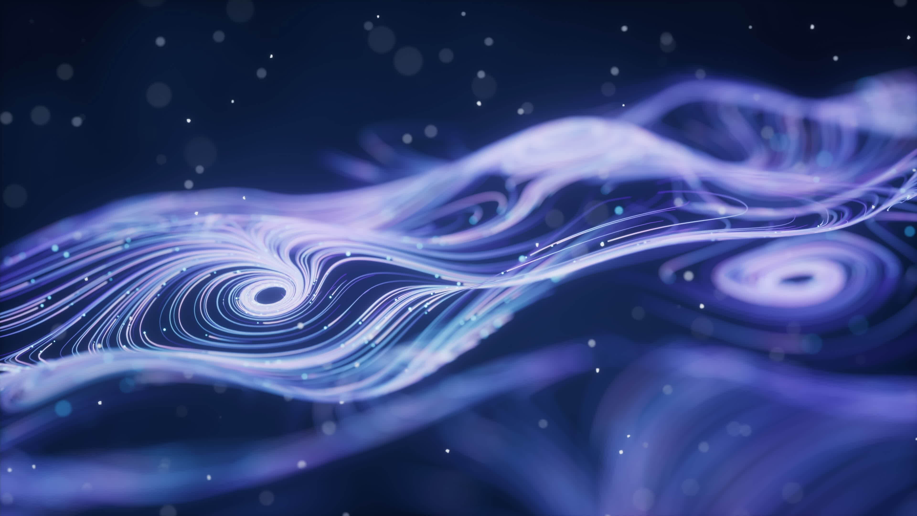 Wave particles lines with swirling pattern, 3d rendering. 27755317 Stock Video at Vecteezy