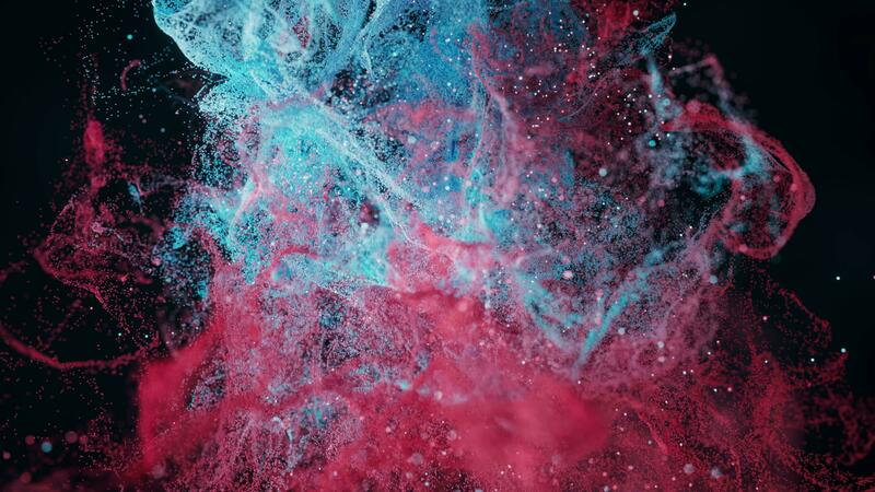Abstract wave particles, diffuse powder, 3d rendering. 27755336 Stock Video at Vecteezy