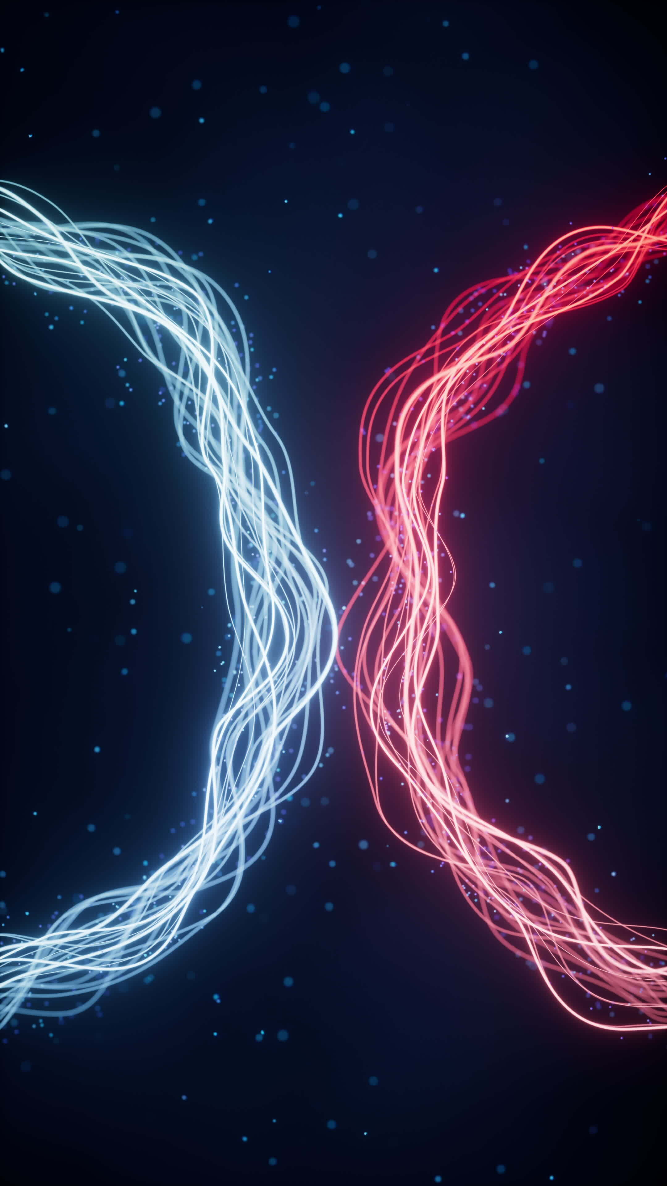 Abstract wave gradient curves and particles, 3d rendering. 27755903 ...
