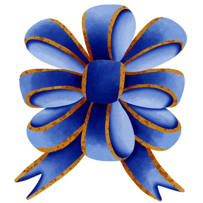 Blue And Gold Ribbon PNGs for Free Download