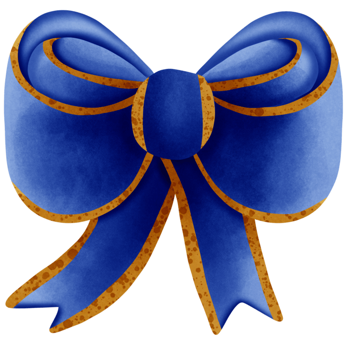 Blue And Gold Ribbon PNGs for Free Download