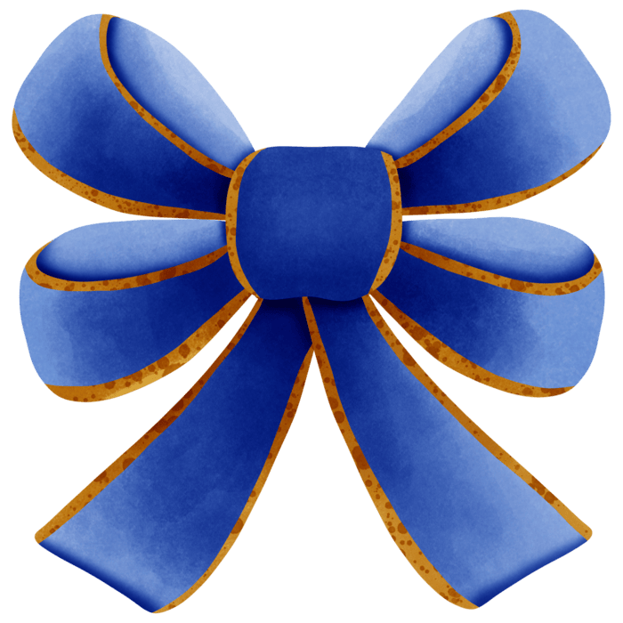 Blue And Gold Ribbon PNGs for Free Download