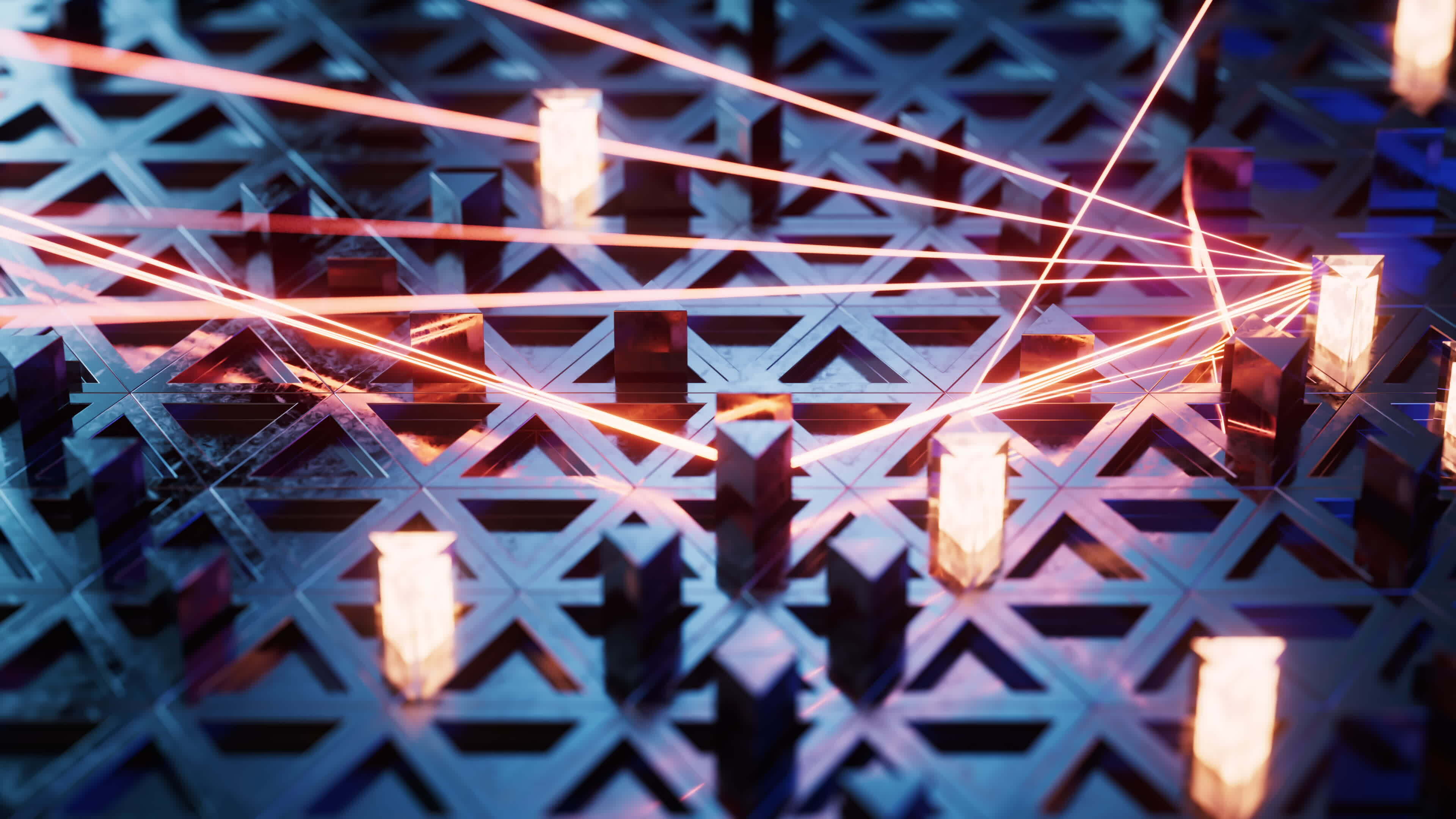 Digital Circuit Board With Glowing Neon Lines 3d Rendering 27826180 Stock Video At Vecteezy