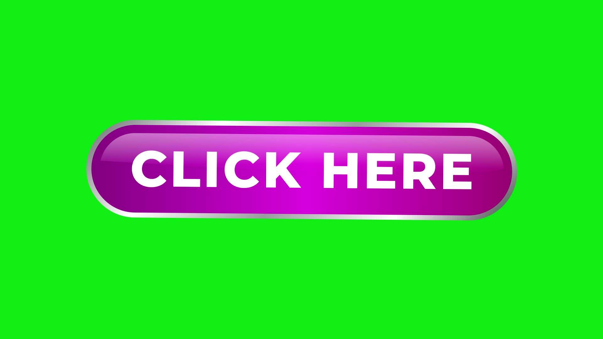 Click Here Glossy Web Button Design Animation on Green Background ...