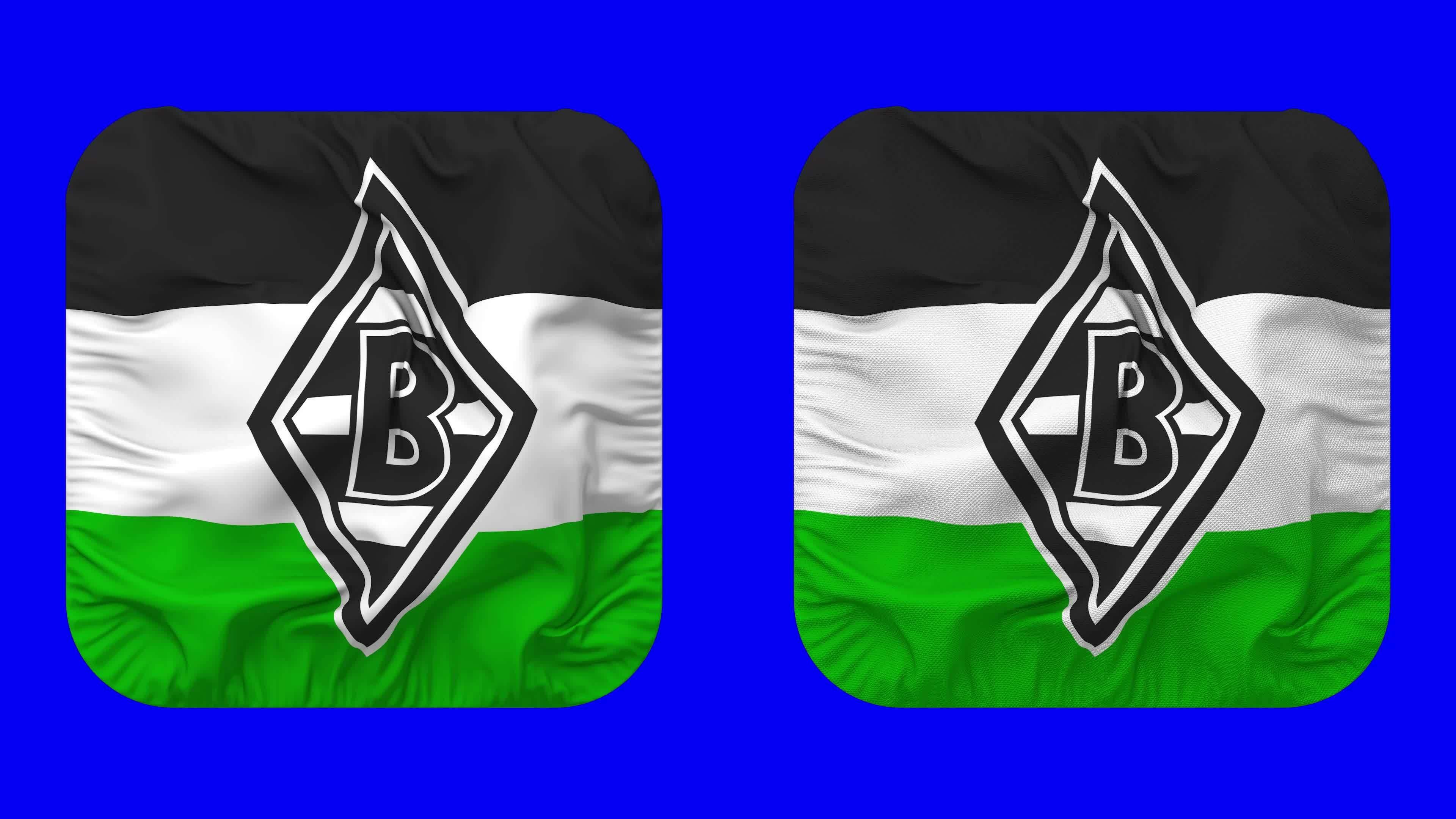 Borussia Monchengladbach, Borussia MG, BMG Flag in Squire Shape ... Borussia Monchengladbach, Borussia MG, BMG Flag in Squire Shape ...