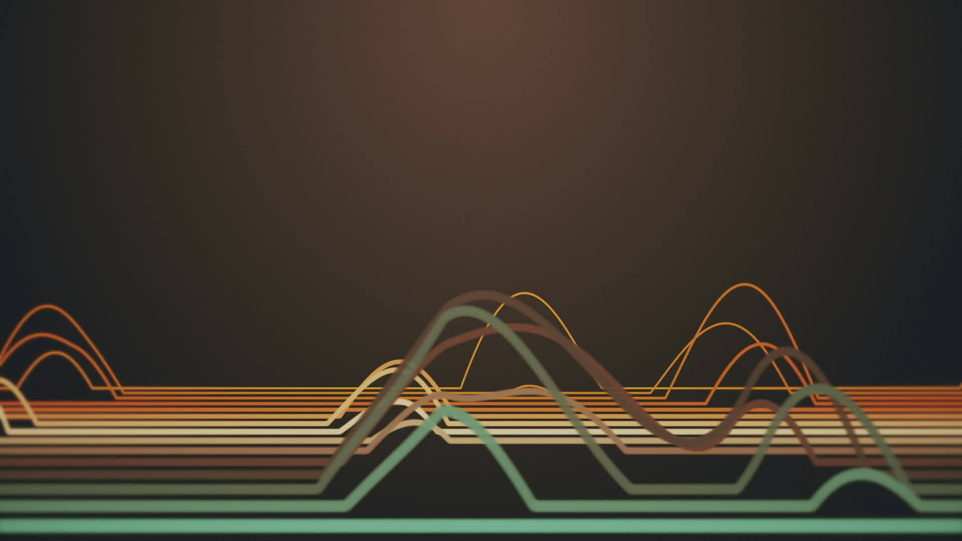 Retro Background With Particle Sine Waveforms Gently Oscillating Up And