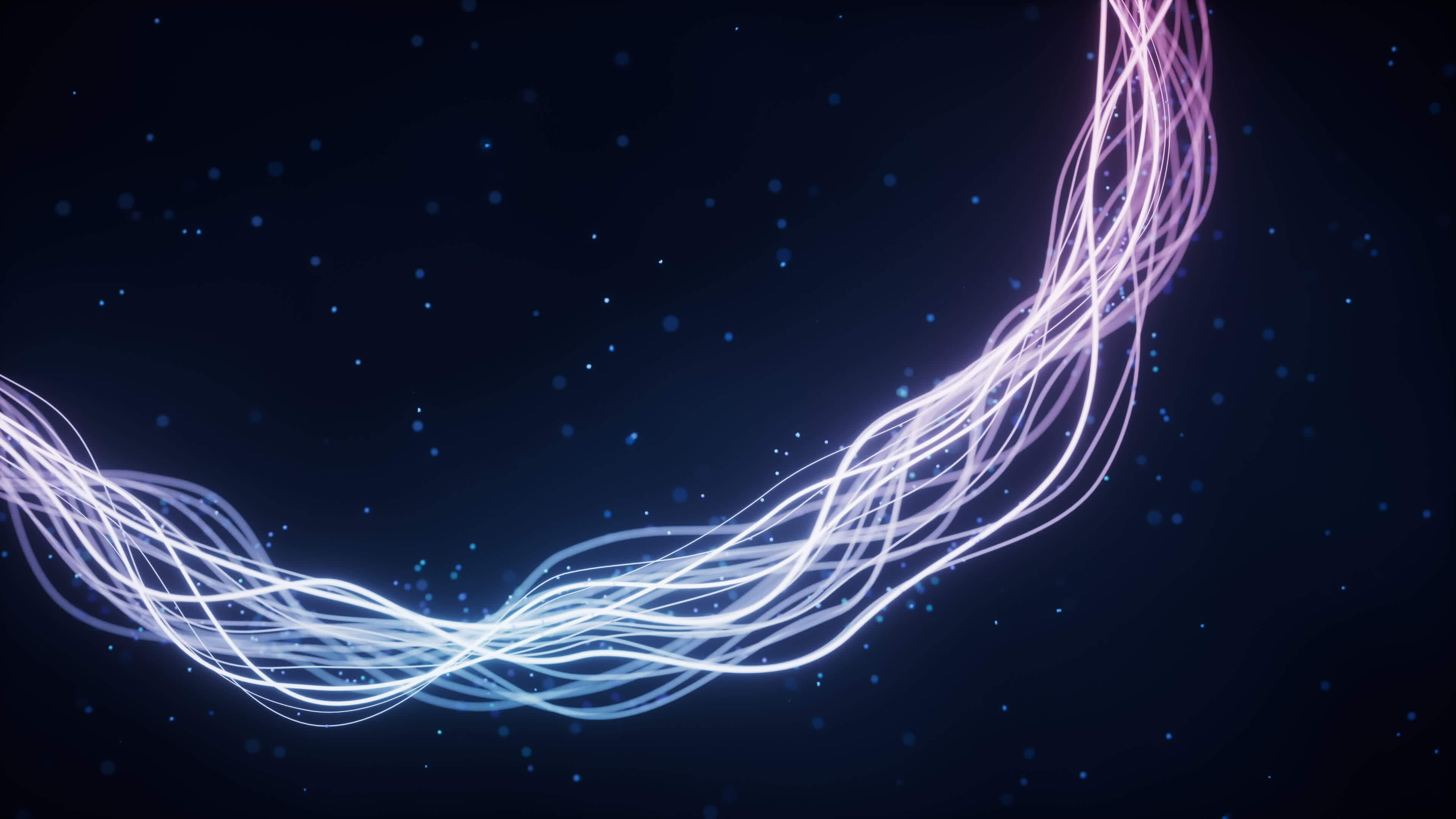 Abstract wave gradient curves and particles, 3d rendering. 27876088 ...