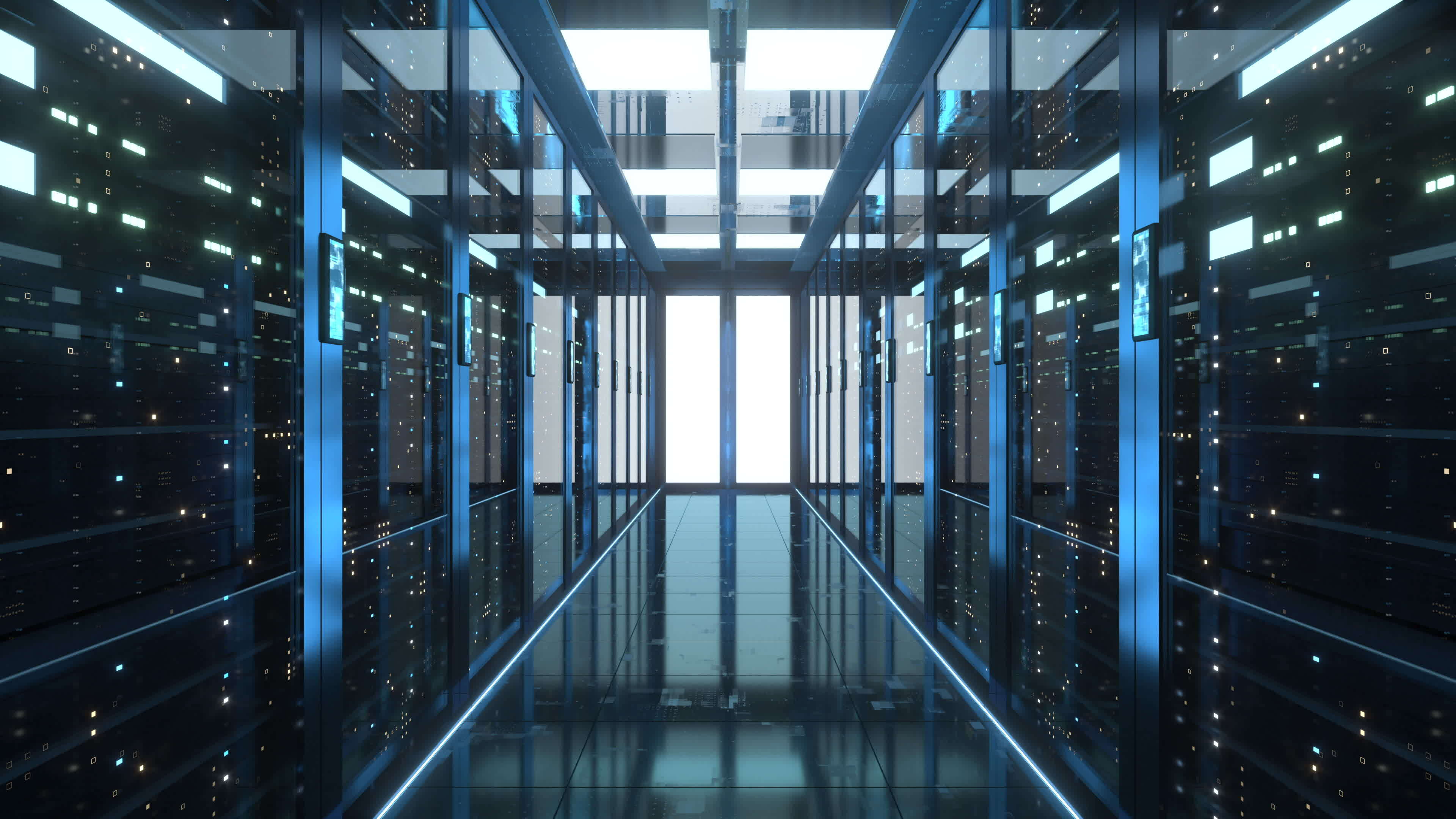 Server racks in computer network security server room data center, 3d rendering. 27876209 Stock ...