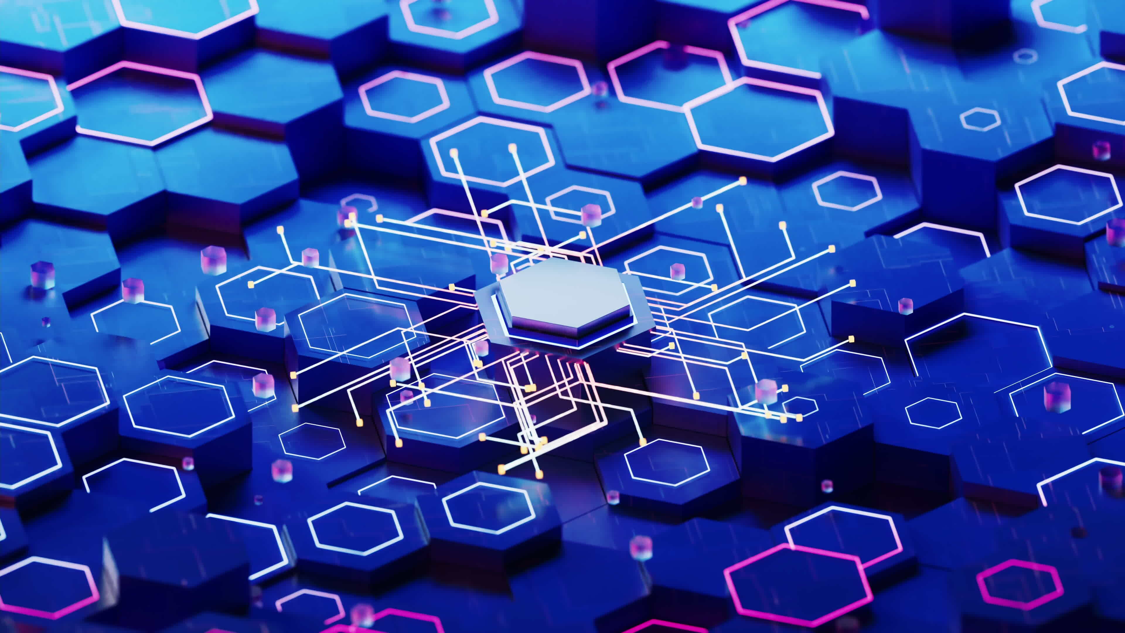 Hexagonal scientific and technological materials, 3d rendering. 27919115 Stock Video at Vecteezy