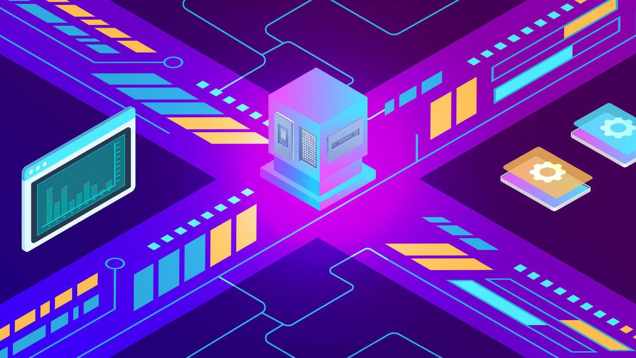 Supercomputer Infrastructure Vector Art Icons And Graphics For Free Download