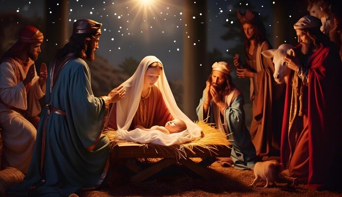 Jesus Birth Stock Photos, Images and Backgrounds for Free Download