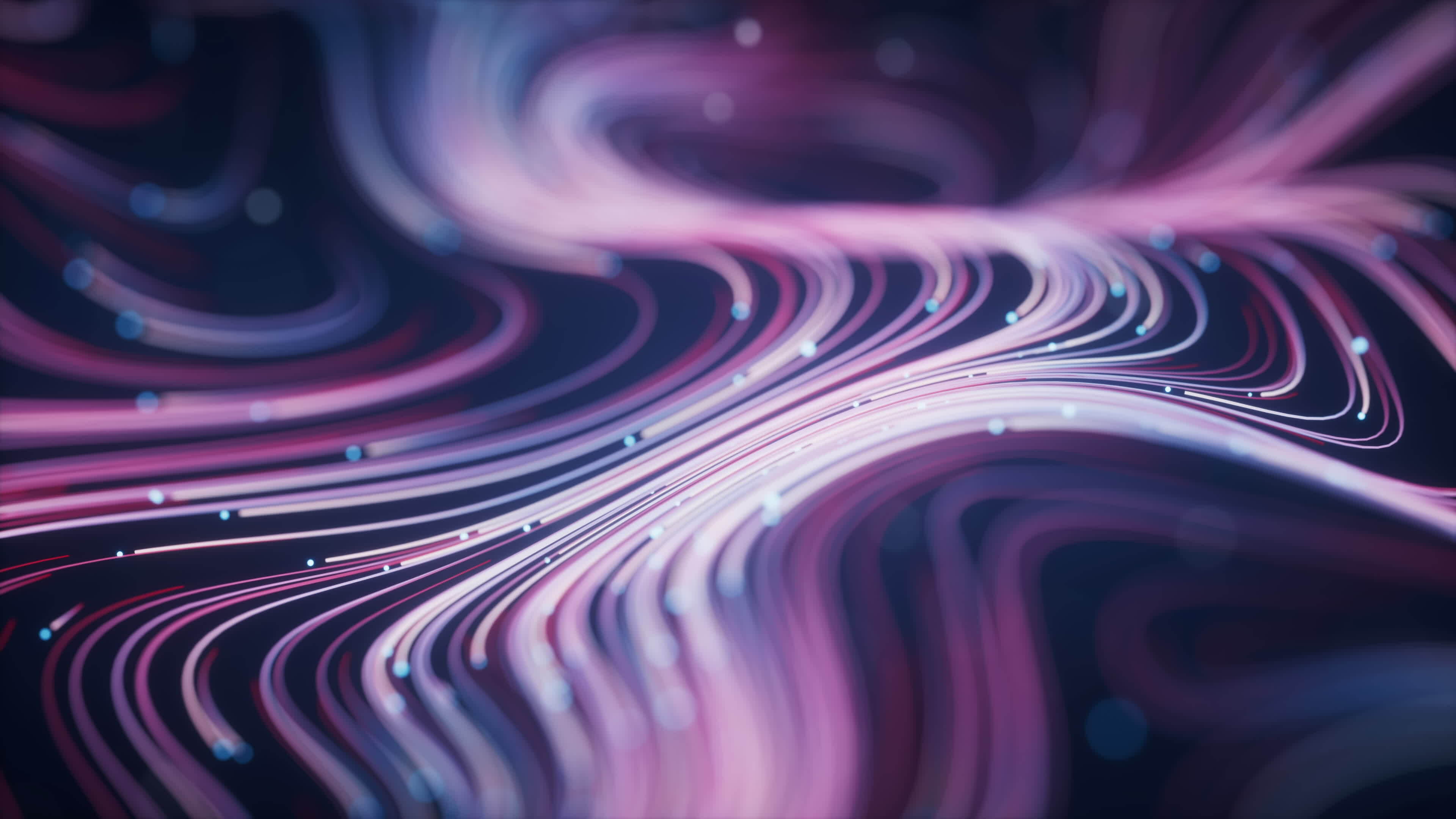 Wave particles lines with swirling pattern, 3d rendering. 27929164 Stock Video at Vecteezy