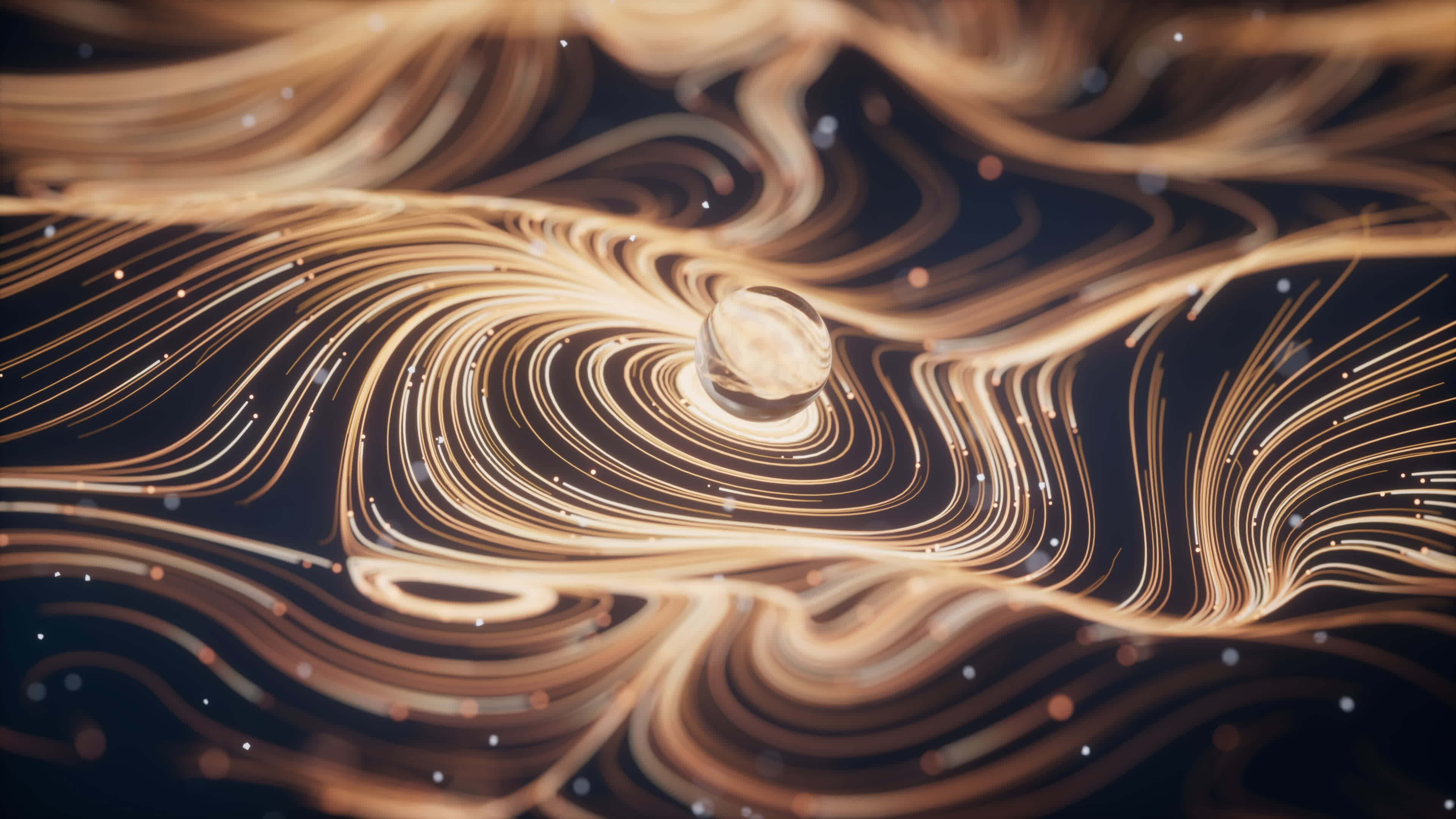 Wave particles lines with swirling pattern, 3d rendering. 27930056 Stock Video at Vecteezy