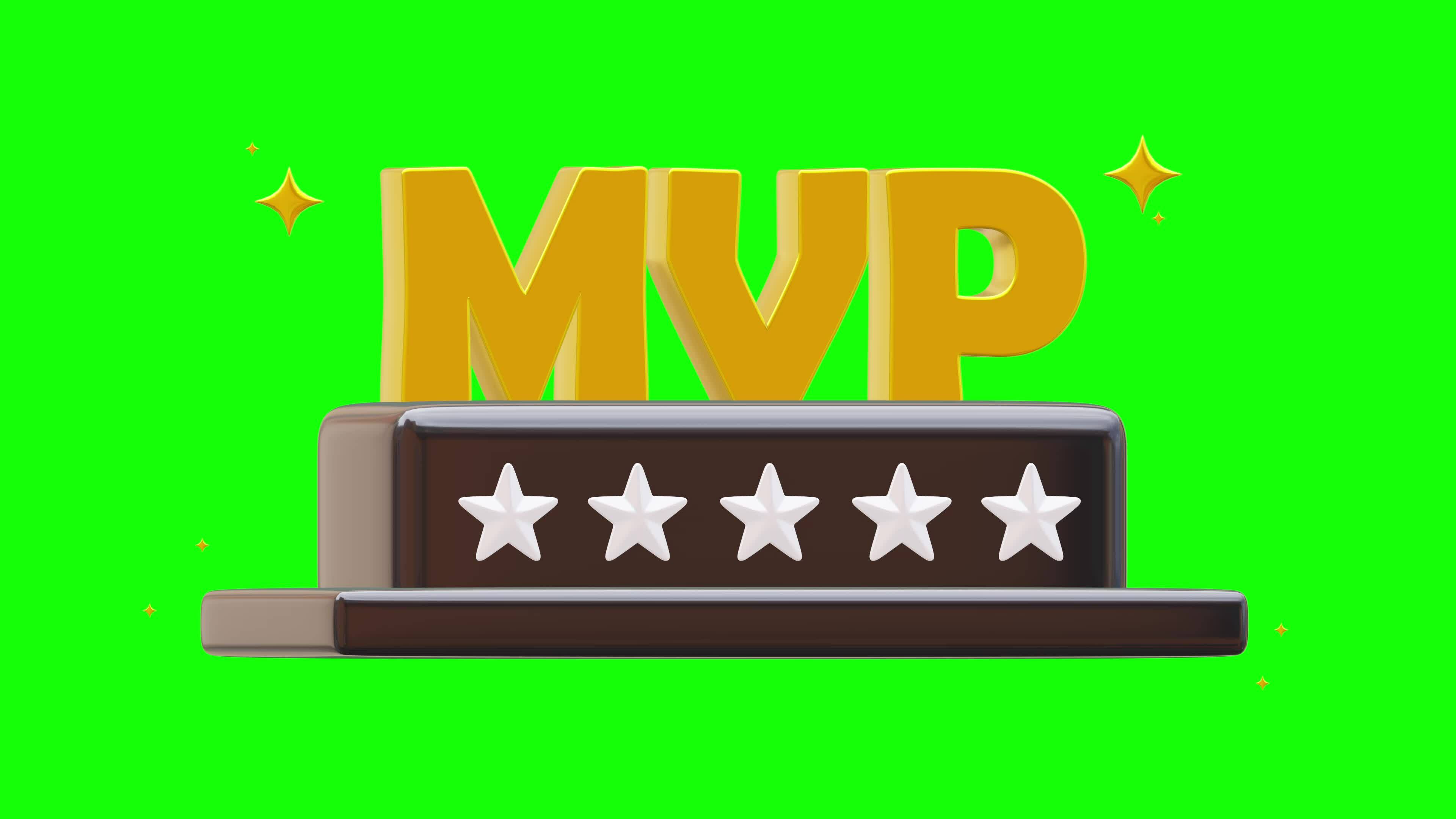MVP Most Valuable Player trophy animation with green screen background 27976086 Stock Video at ...