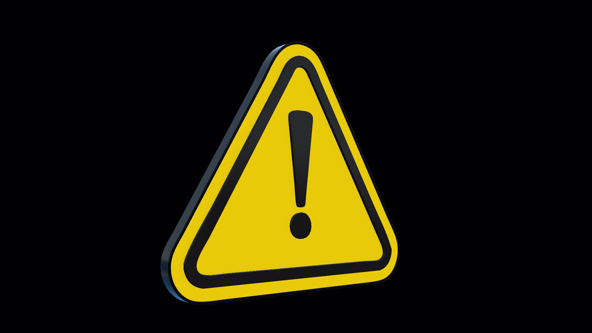 3d Caution Sign Loop Safety In Motion A Caution Sign Brought To Life Through Looping Animation