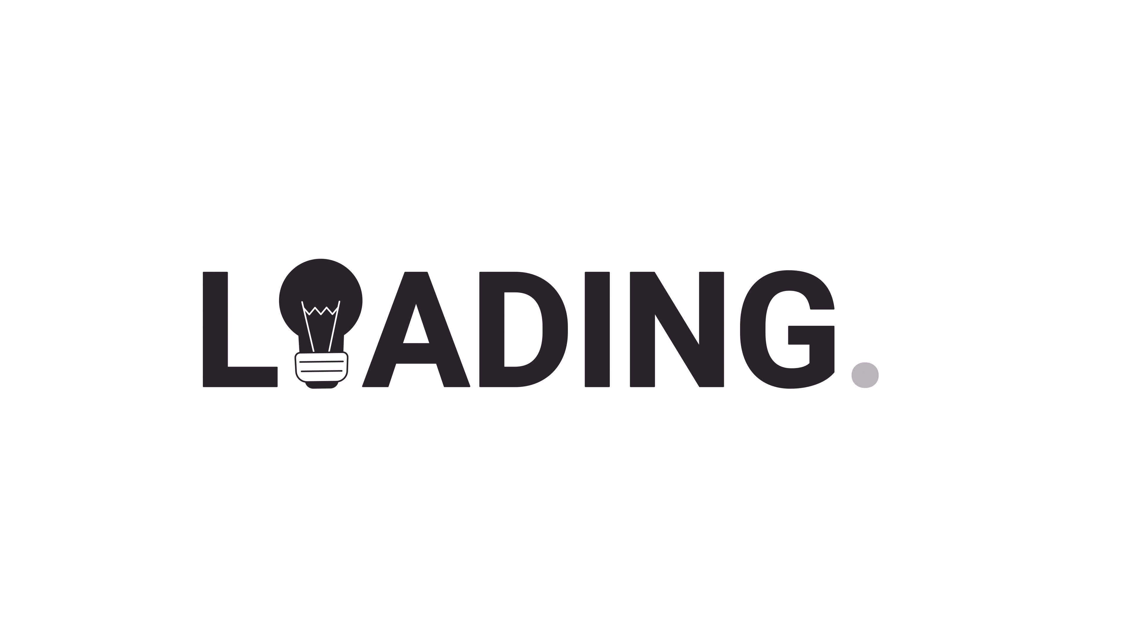 Light bulb glowing line black and white loading text animation. Insight ...
