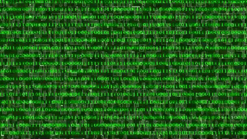 Binary code black and green background with digits moving on screen 28016236 Stock Video at Vecteezy