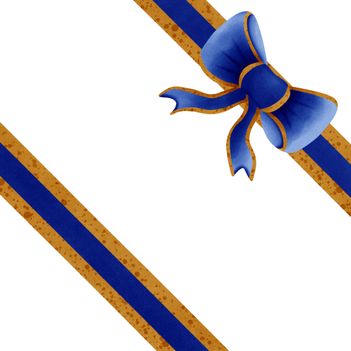 Blue And Gold Ribbon PNGs for Free Download