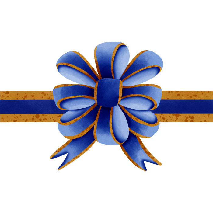 Blue And Gold Ribbon PNGs for Free Download