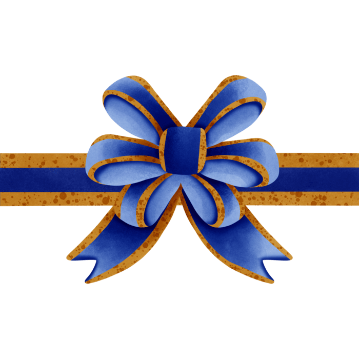 Blue And Gold Ribbon PNGs for Free Download