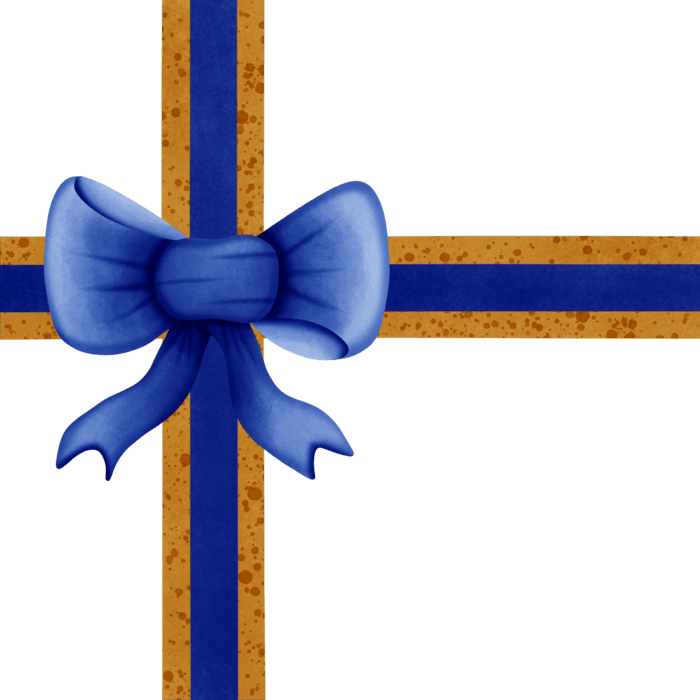 Blue And Gold Ribbon PNGs for Free Download
