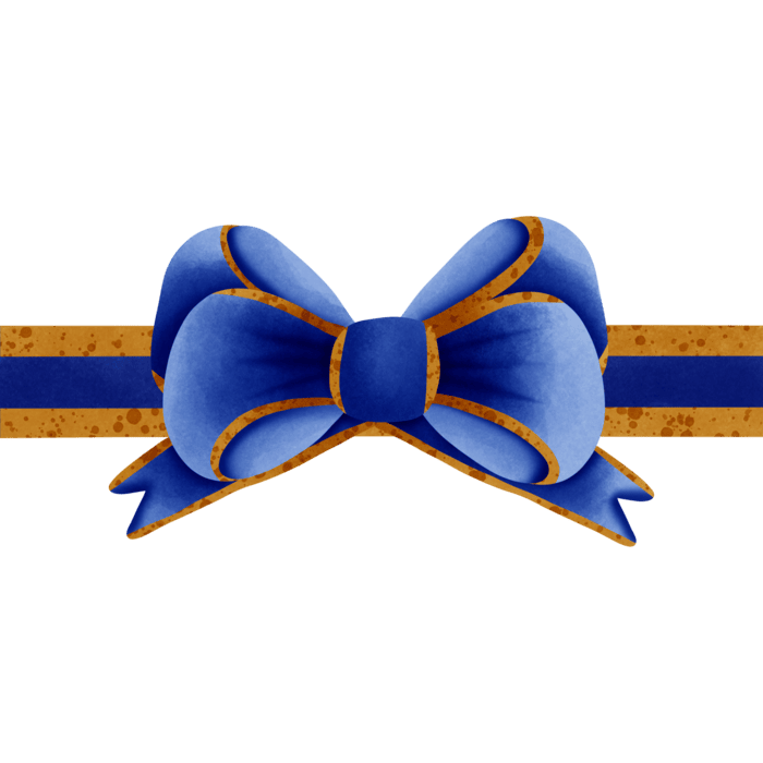 Blue And Gold Ribbon PNGs for Free Download