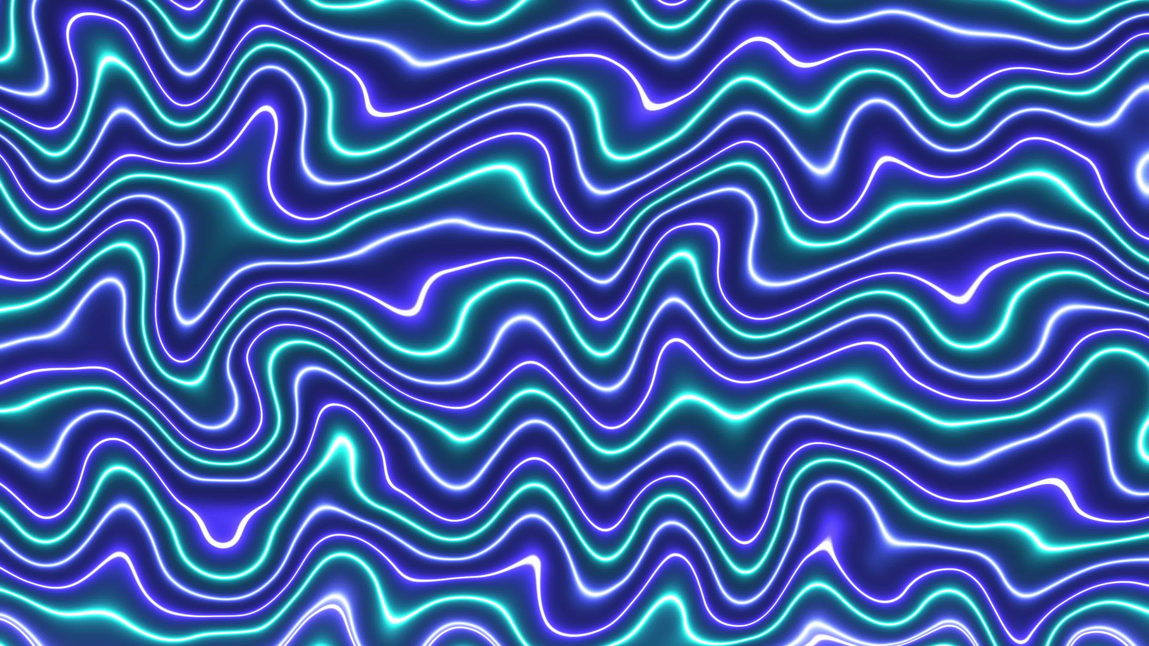 glowing neon line wave background animation 28058094 Stock Video at ...